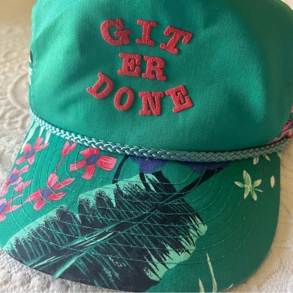 nissin | Accessories | Vintage 9s Trucker Rope Hat Git R Done Tropical ...
